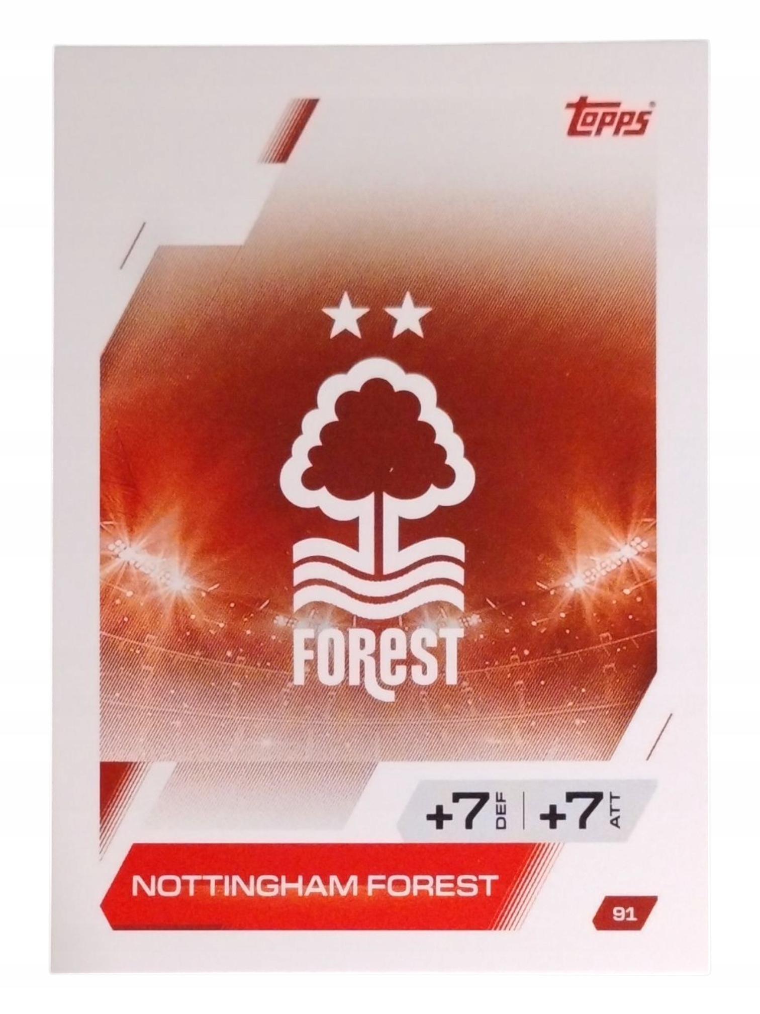 TOPPS MATCH ATTAX 2025-2026 LOGO TEAM BADGE NOTTINGHAM FOREST 91 ...