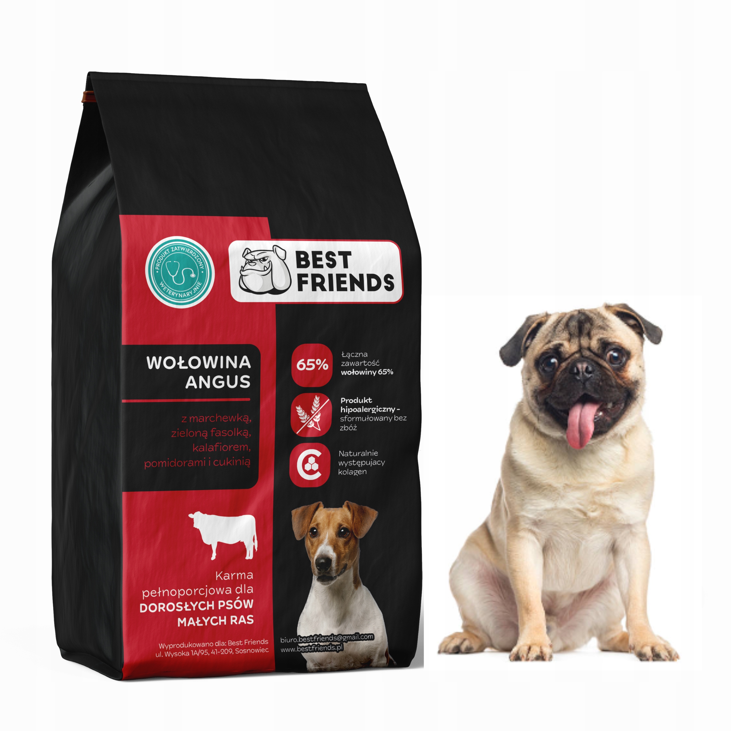 Karma dla MOPSa HIPOALERGICZNA Wołowina 2KG (5905159362311) • Cena ...