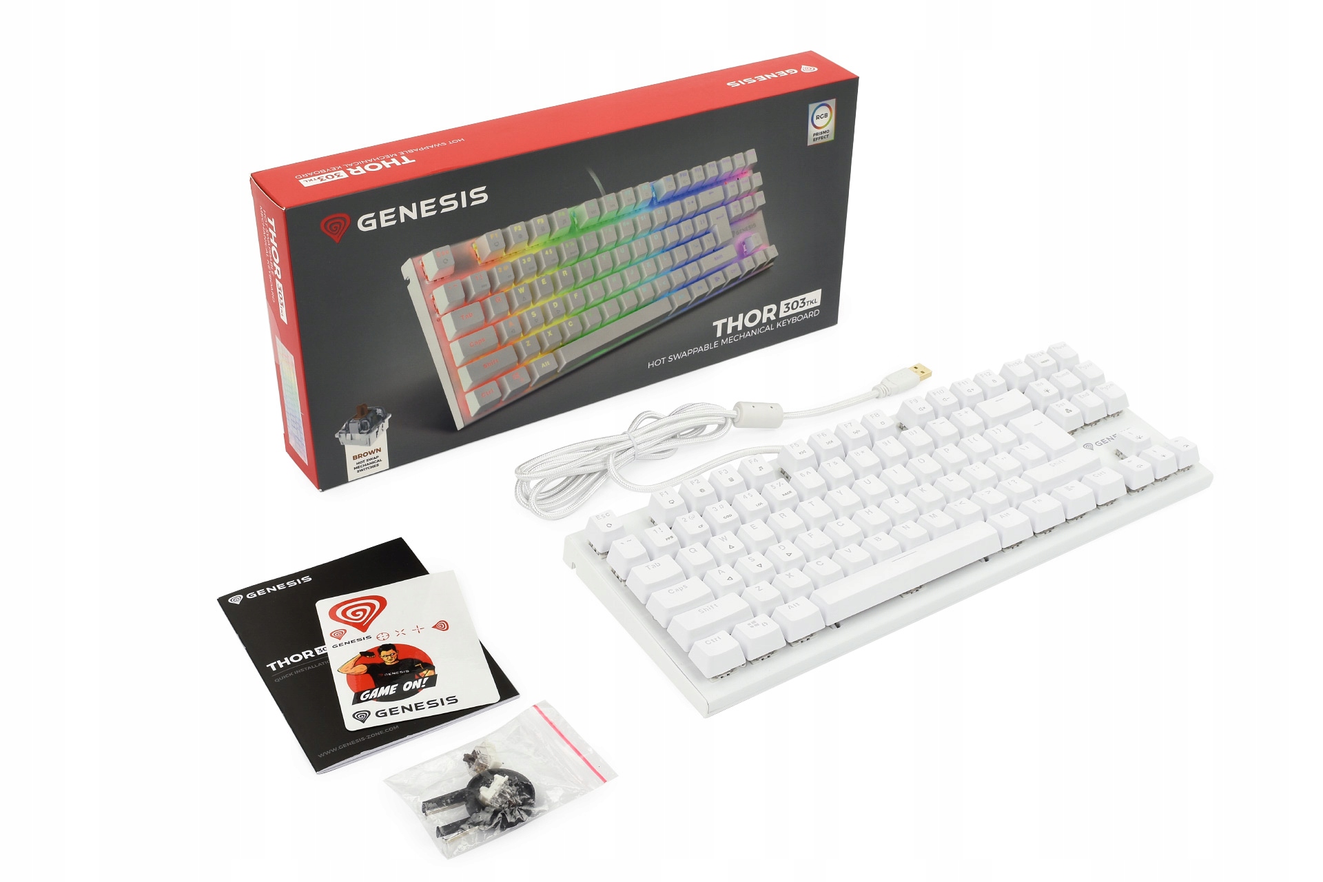 Купить ИГРОВАЯ КЛАВИАТУРА GENESIS THOR 303 TKL RGB: отзывы, фото и ...