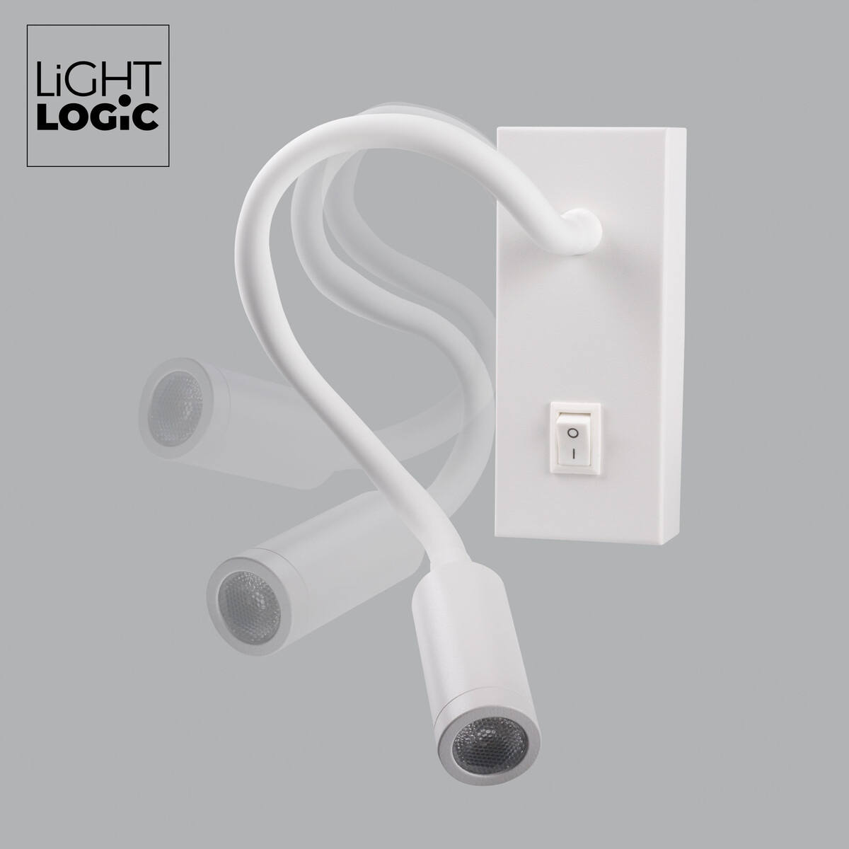 Lampka ścienna kinkiet LL BARI LED biała włącznik ruchoma łóżko do ...