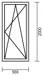 DRZWI BALKONOWE 900 x 2000 UR - OKNA DRUTEX • Cena, Opinie • Okna ...