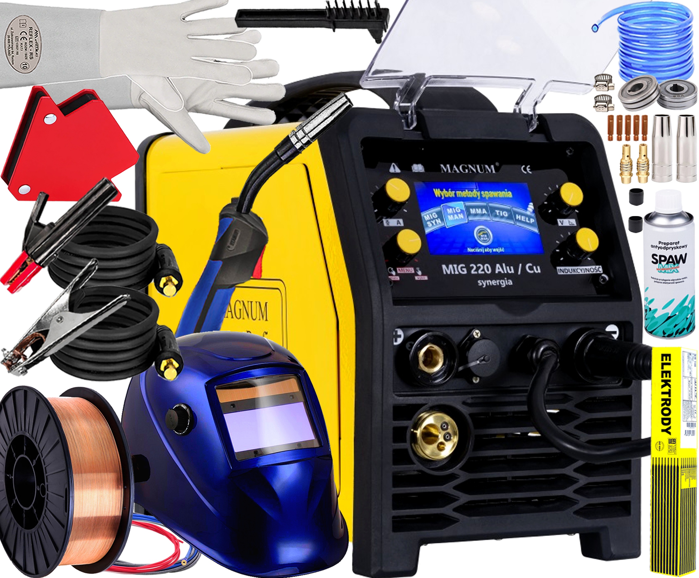 SPAWARKA INWERTOROWA MIGOMAT MAGNUM MIG 220 ALU/CU SYNERGIA LUTOSPAWANIE (5904624003339) • Cena ...