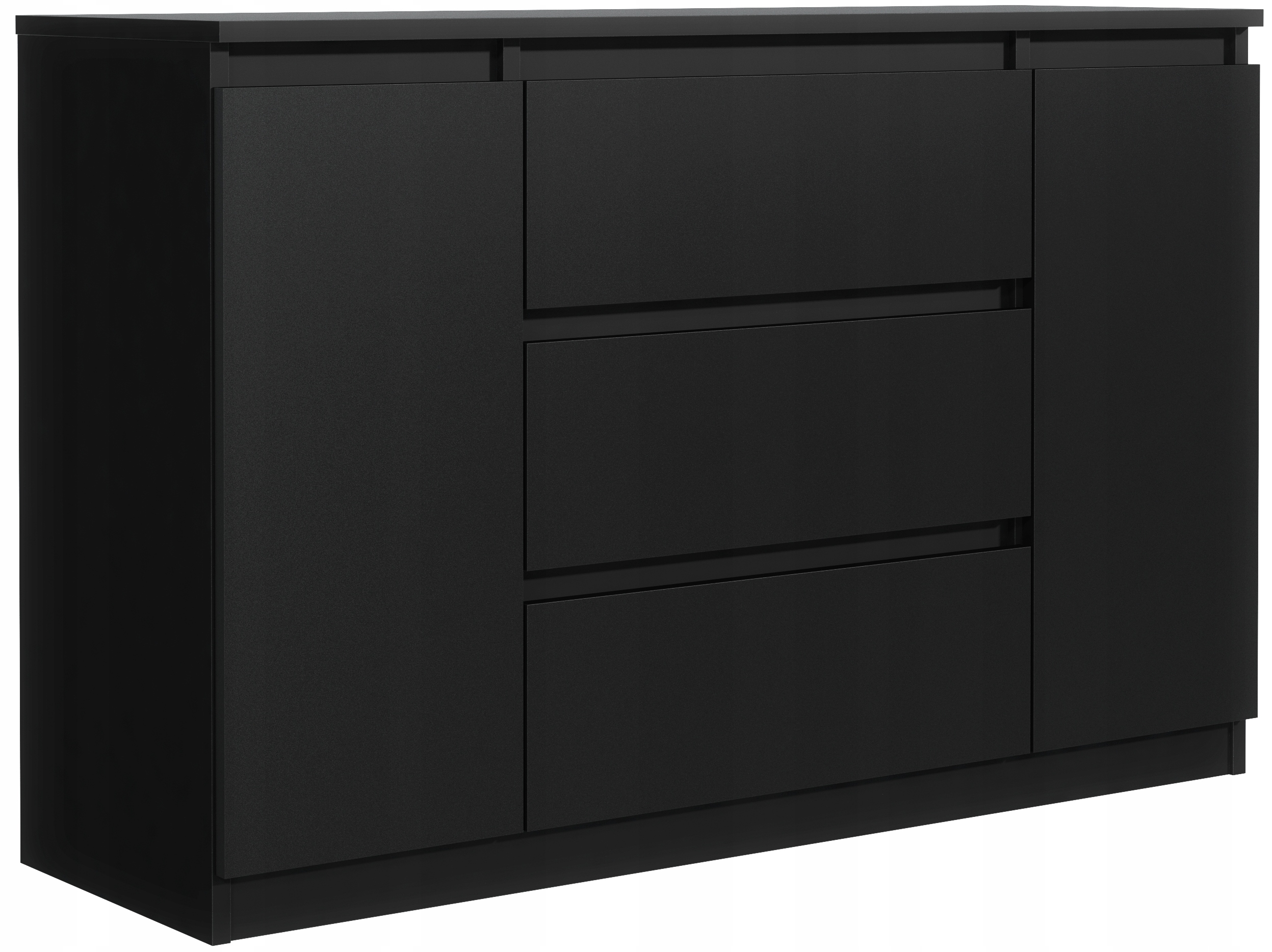 Komoda Meble Masztalerz POLA 140 x 39 x 78cm černá matná - Allegro