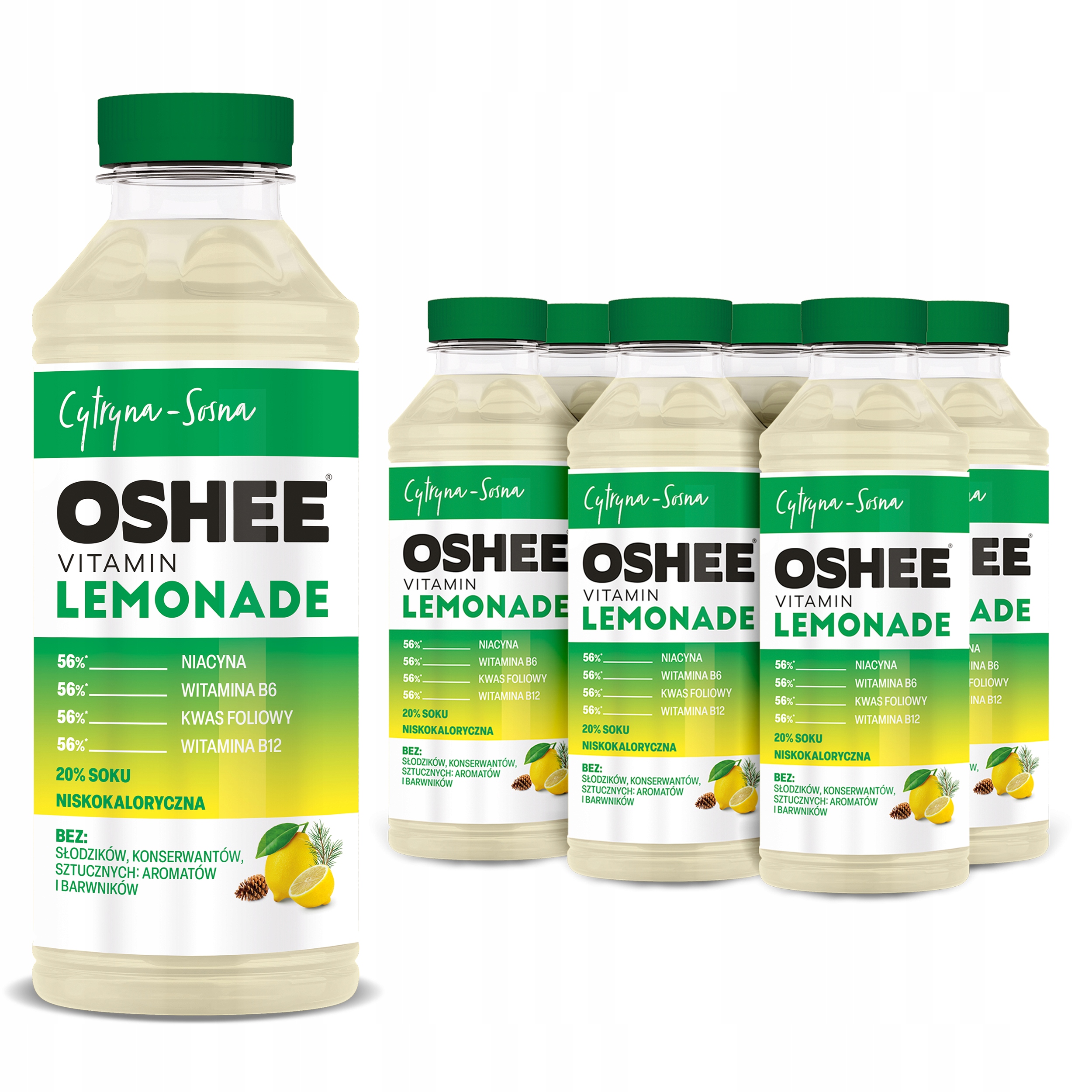 6x Oshee Vitamin Lemonade Cytryna-Sosna 555 ml (5908260258009) • Cena ...