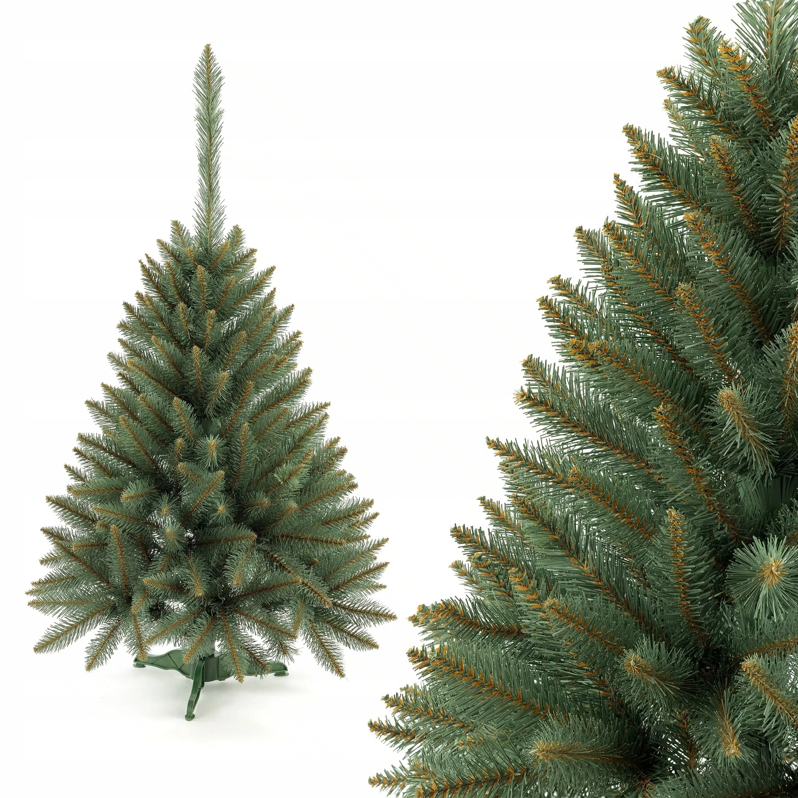 CHOINKA SZTUCZNA ŚWIERK SREBRNY GĘSTA JAK ŻYWA PREMIUM 130CM ...