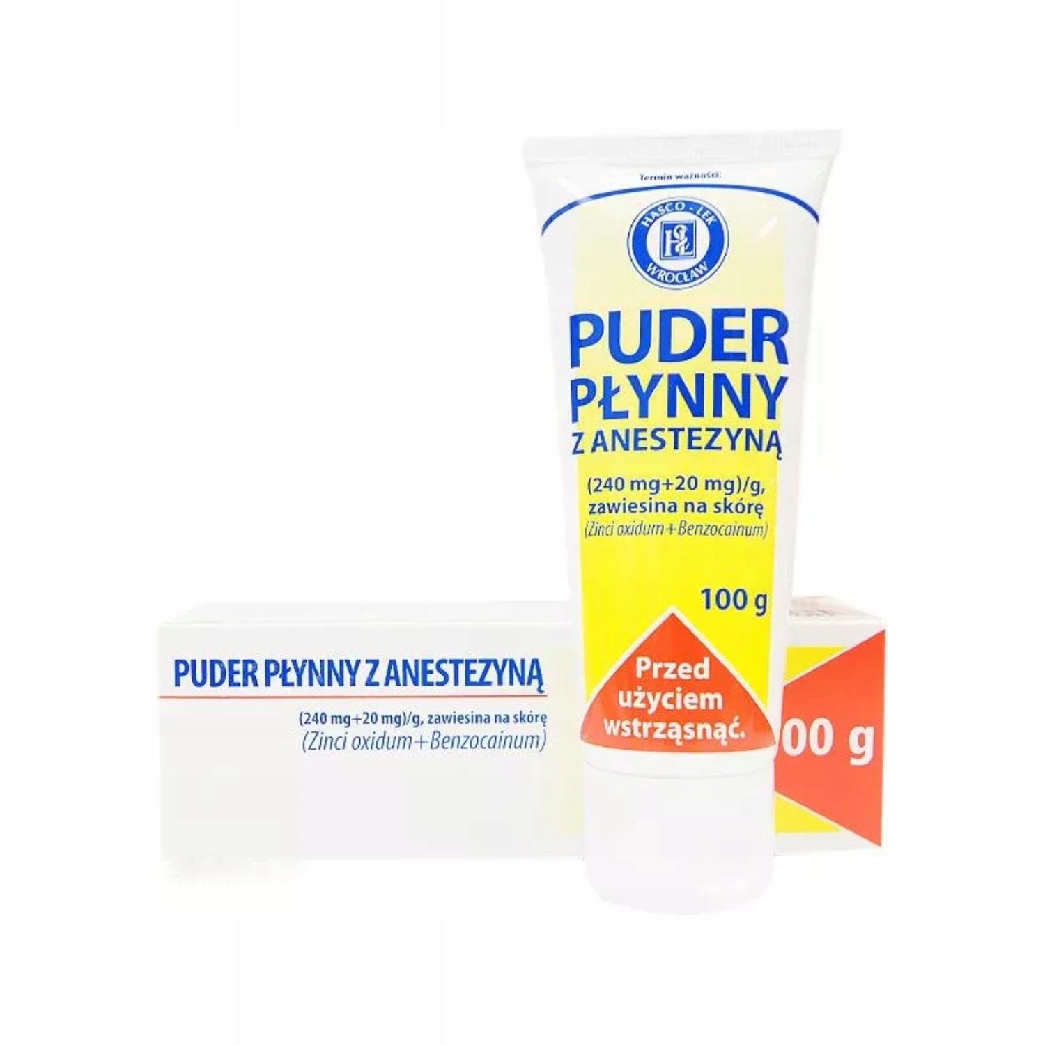 HASCO puder płynny z anestezyną na świąd ospę 100g 12430833845 - Allegro.pl