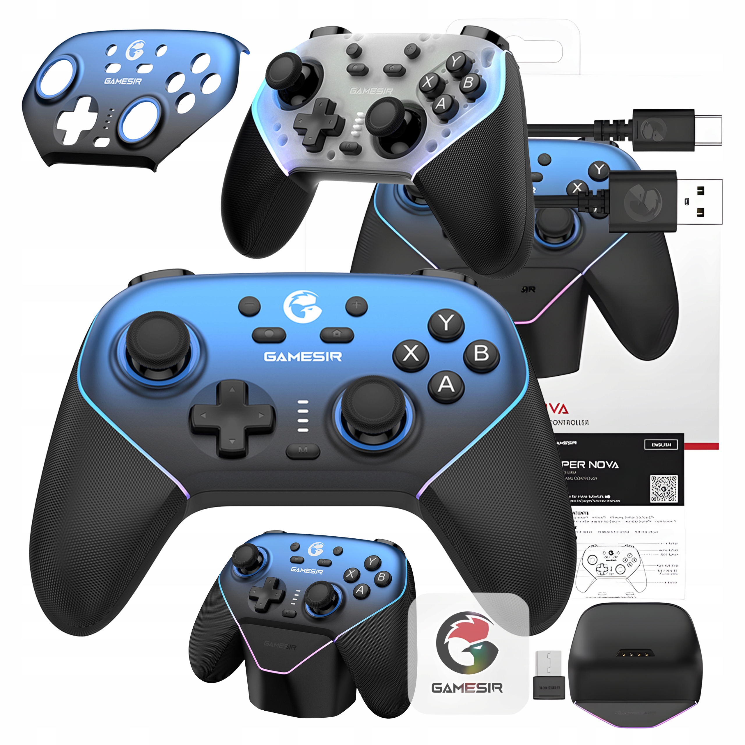 Bezprzewodowy kontroler GameSir SuperNova T4n Pro Switch Android iOS PC ...