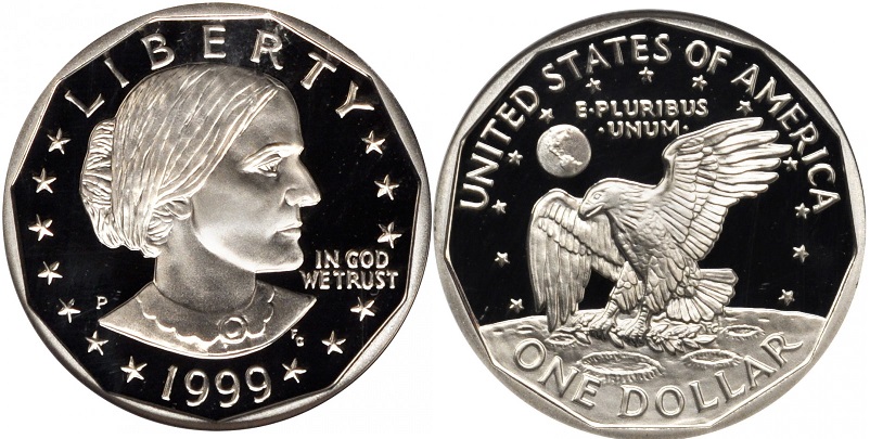 1 dolar USA (1999) - Susan B. Anthony Mennica Philadelphia • Cena, Opinie • USA 17638951098 ...