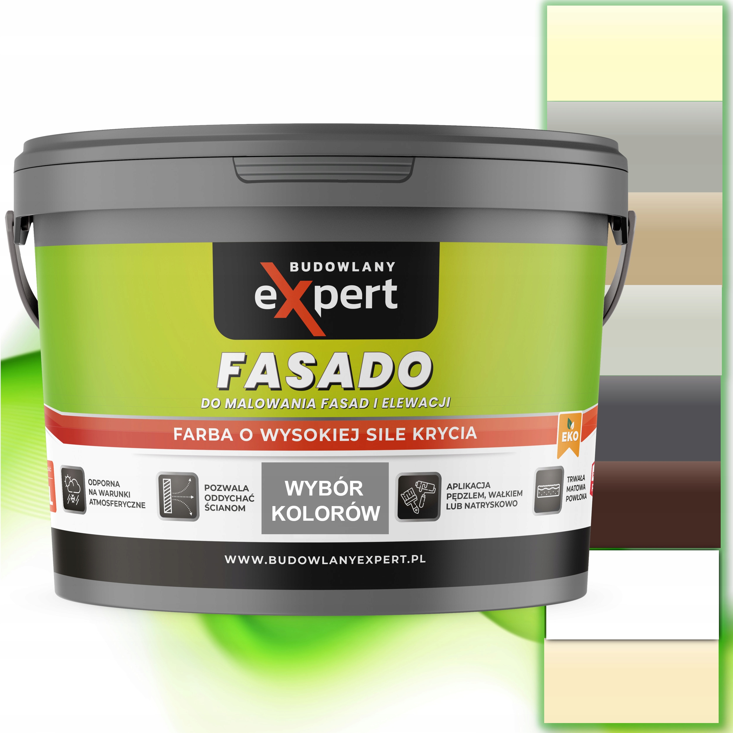 FARBA ELEWACYJNA FASADOWA zewnętrzna do malowania FASAD ELEWACJI FASADO ...