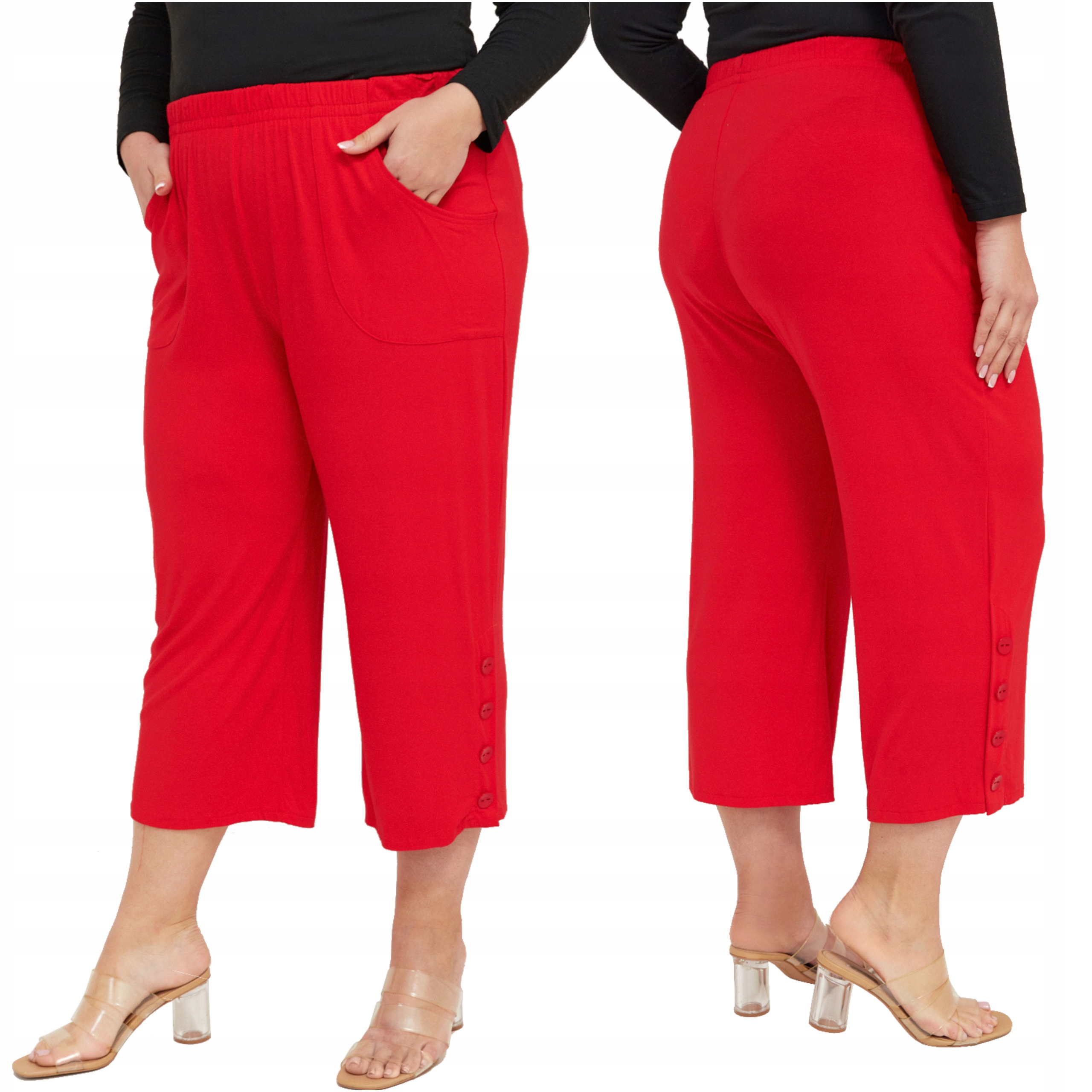 Spodnie Wiosenno Letnie Damskie 3/4 Rybaczki Duże Rozmiary • Cena ...