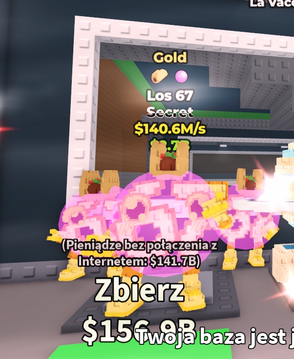 los 67 steal a brainrot / roblox - Stan: Produkt cyfrowy 80.00PLN - Sklepy, Opinie, Ceny w Allegro