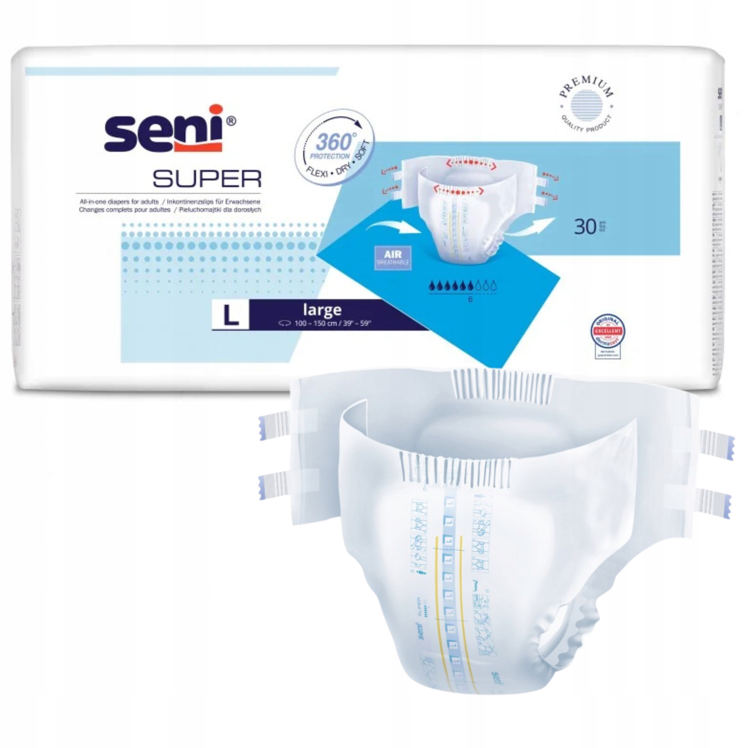 Pieluchy dla Dorosłych Seni L 30 - Niska cena na Allegro