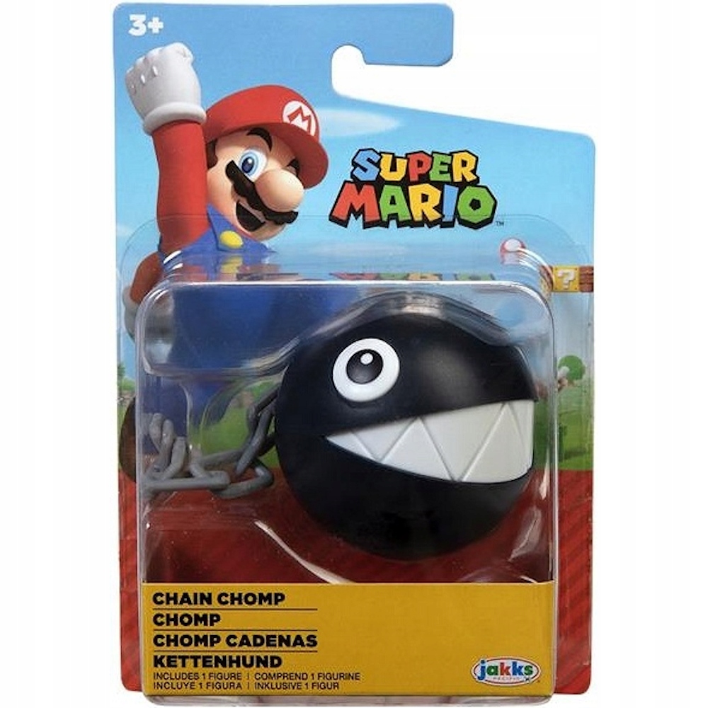 SUPER MARIO JAKKS PACIFIC ORYGINALNA RUCHOMA FIGURKA CHAIN CHOMP 5cm ...