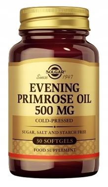 Olej z wiesiołka (Evening Primrose Oil) 500 mg 30 kapsułek miękkich SOLGAR (033984010406) • Cena ...