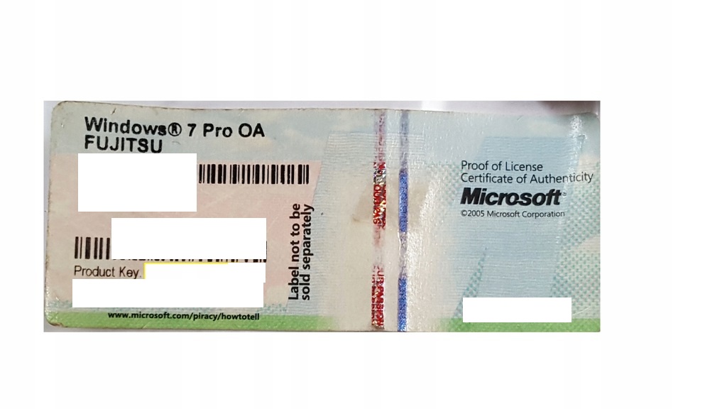 Windows 7 Pro Oa - Niska cena na Allegro