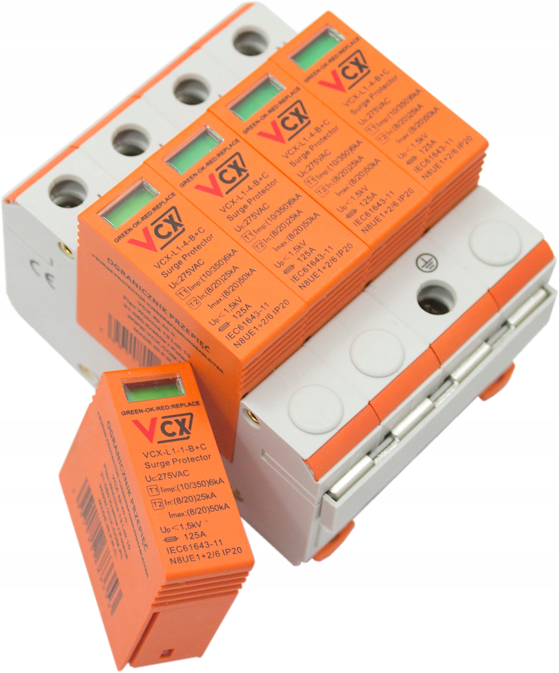 Ogranicznik przepięć VCX-L1-4P-B+C T1+T2 6kA AC (5901122682516) • Cena ...