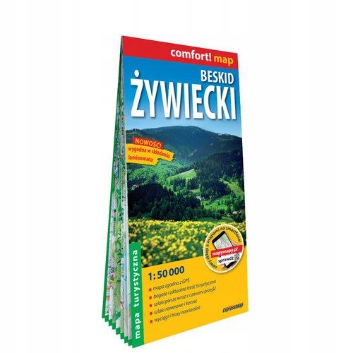 Beskid Żywiecki laminowana mapa turystyczna 1:50 000 Praca zbiorowa ...
