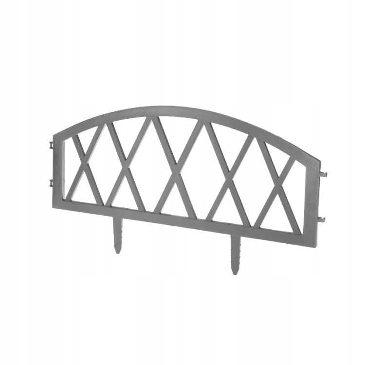 Modulární zahradní plot, sada 4 kusů, šedá - Allegro