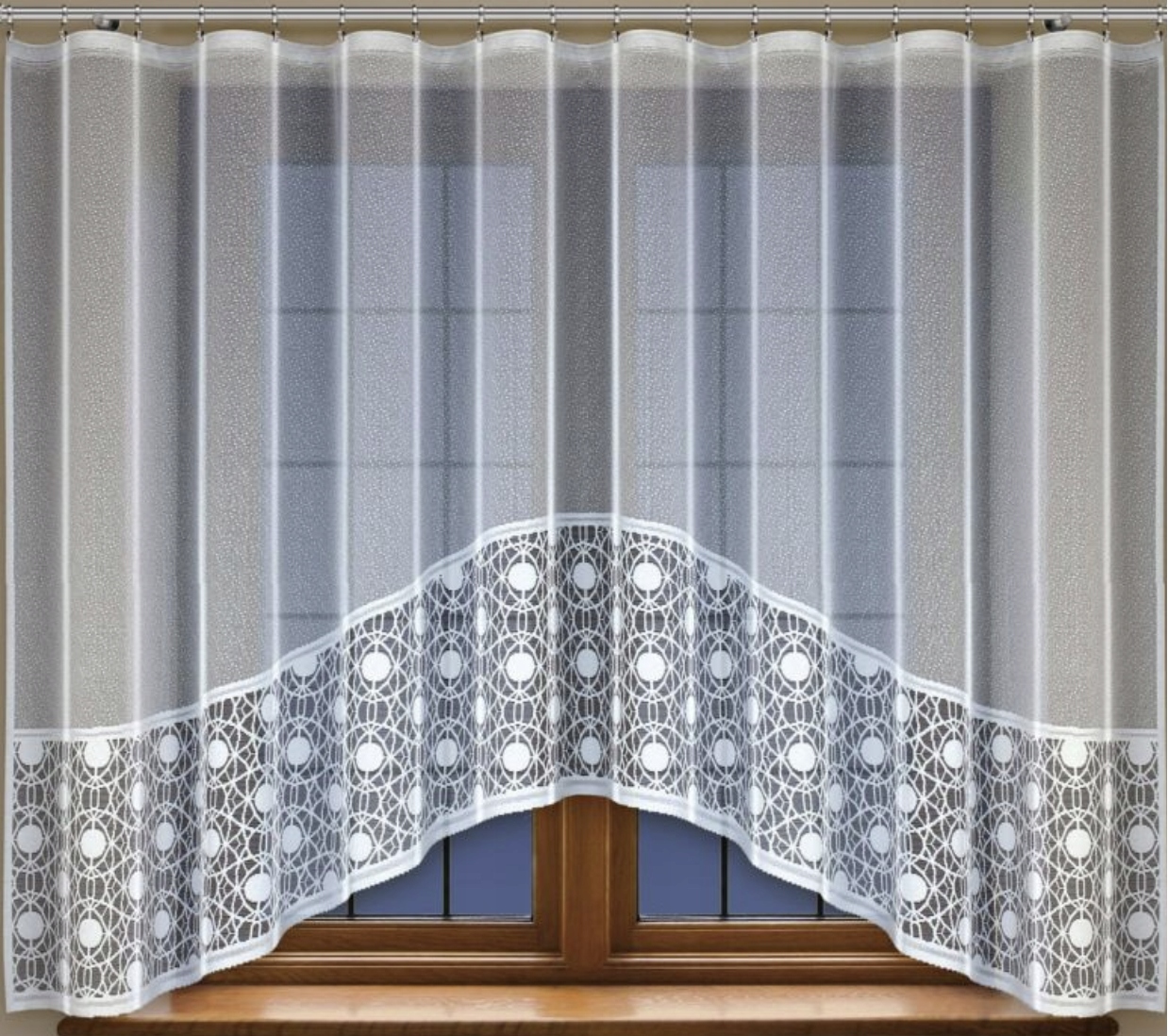 Firana Gotowa Na Taśmie Firanki Do Salonu Pokoju Kuchni 300x160 3102 ...