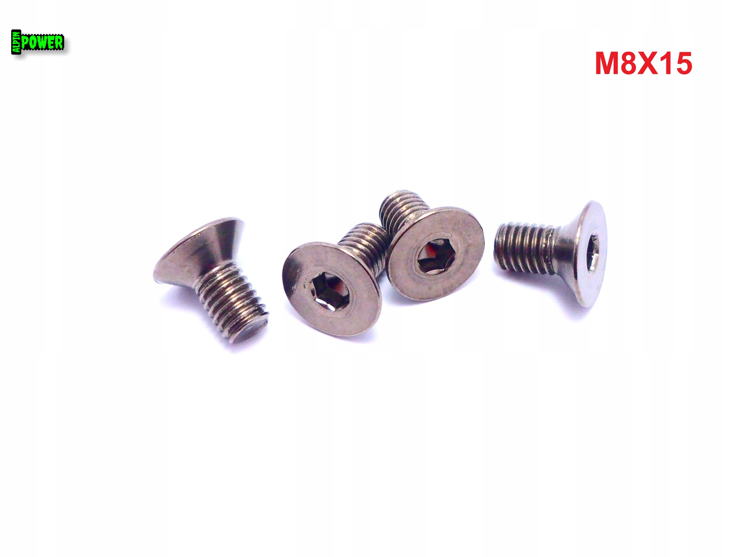 M8X15 ŚRUBA TYTANOWA Z ŁBEM STOŻKOWYM IMBUSOWA DIN 7991 TYTAN GRADE 2 ...