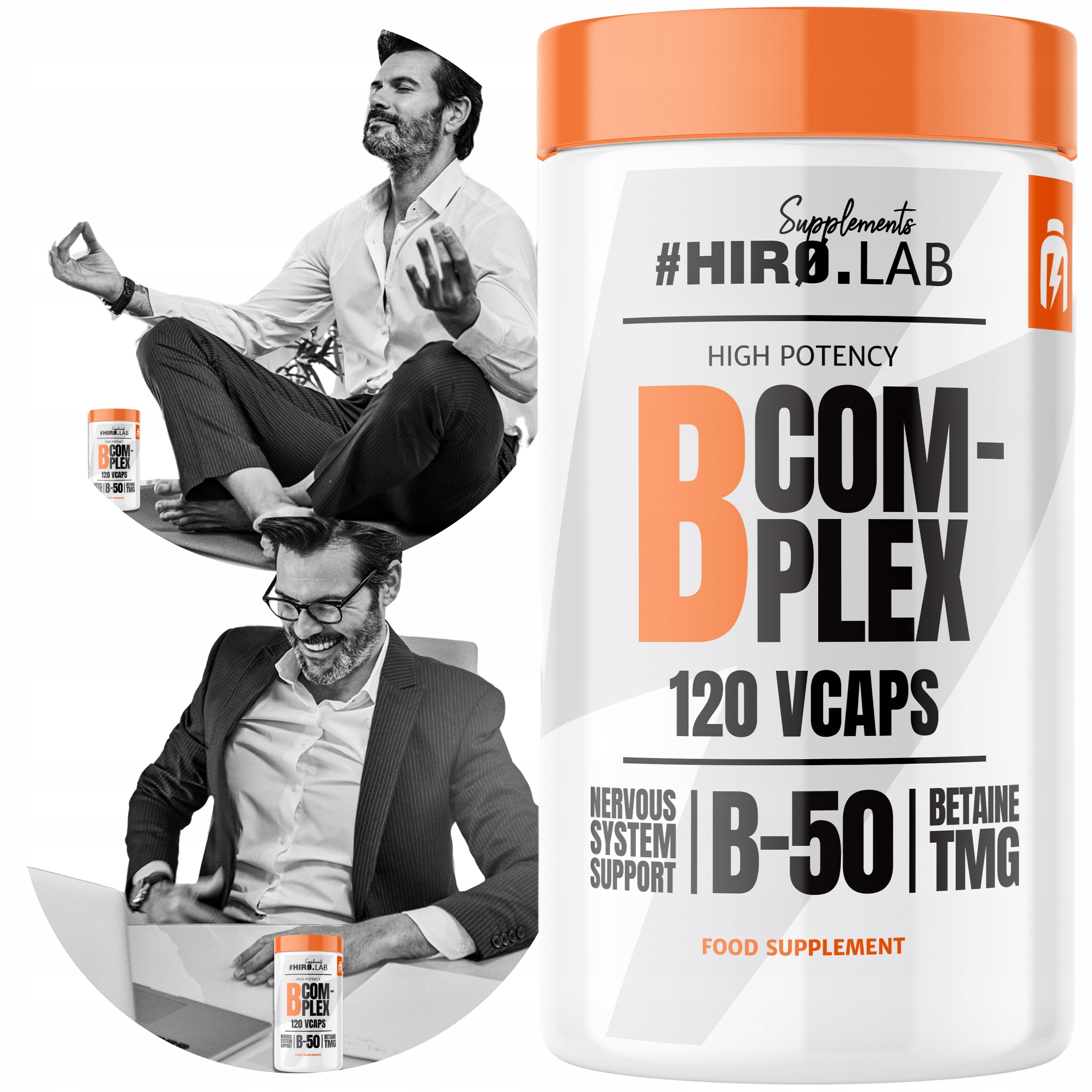 Witamina B Complex HIRO.LAB B12 B6 B1 B3 B2 Kompleks B-50 120 Kapsułek (5060727121469) • Cena ...