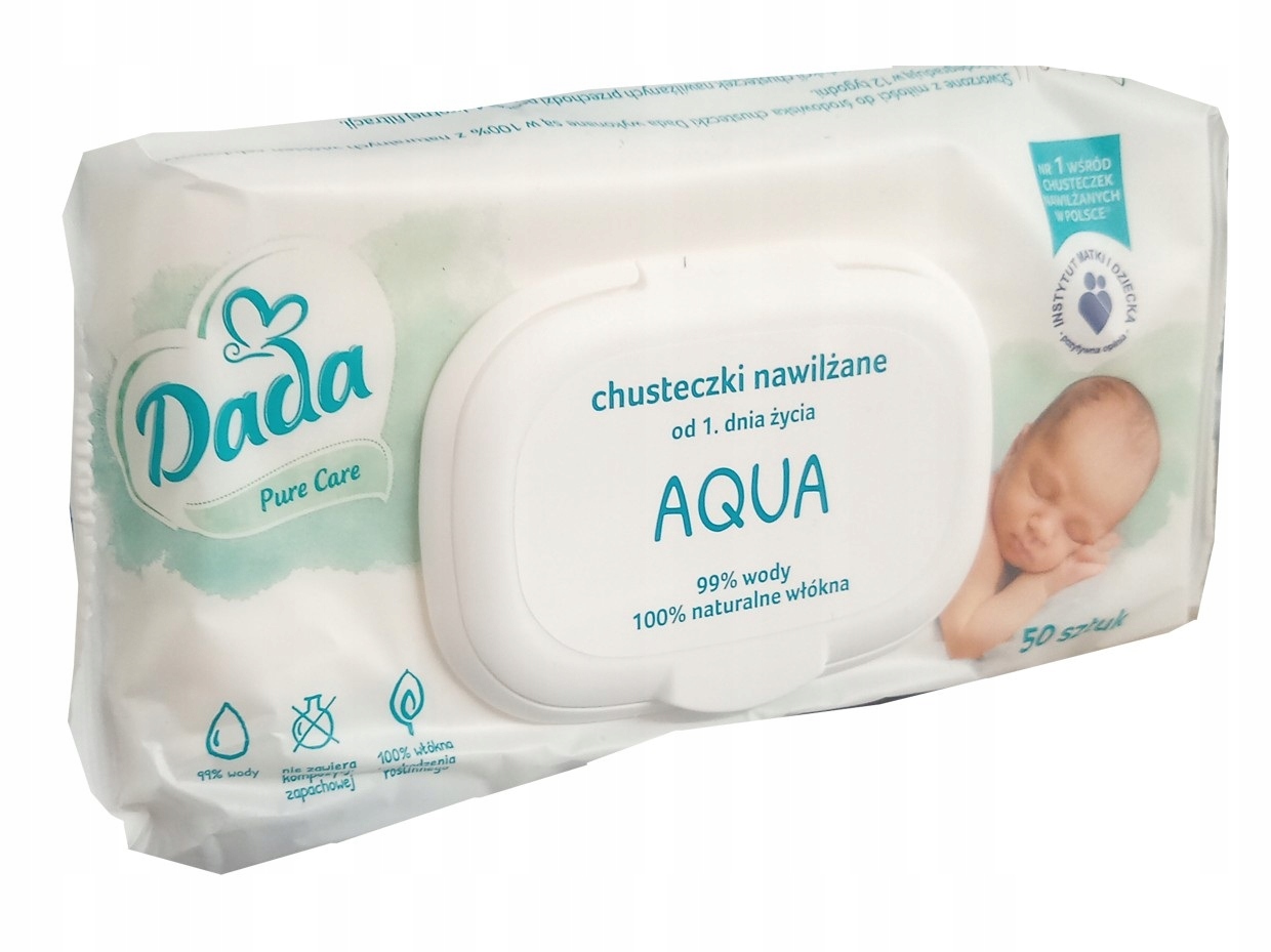 Chusteczki nawilżane Dada Pure Care Aqua 1x 50 szt (5908272618075 ...