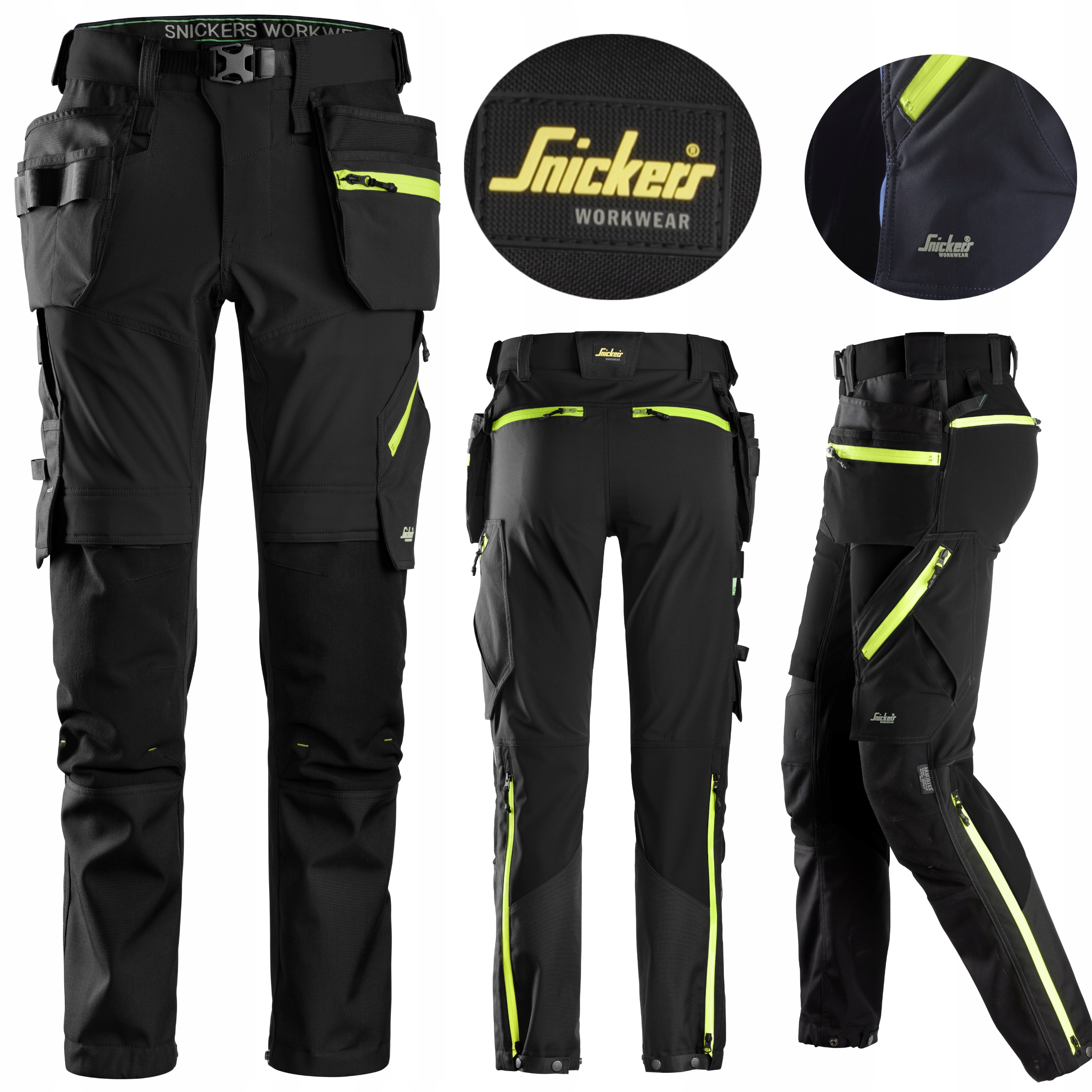 Spodnie robocze męskie Snickers 6940 FlexiWork 52 (7332515283849 ...