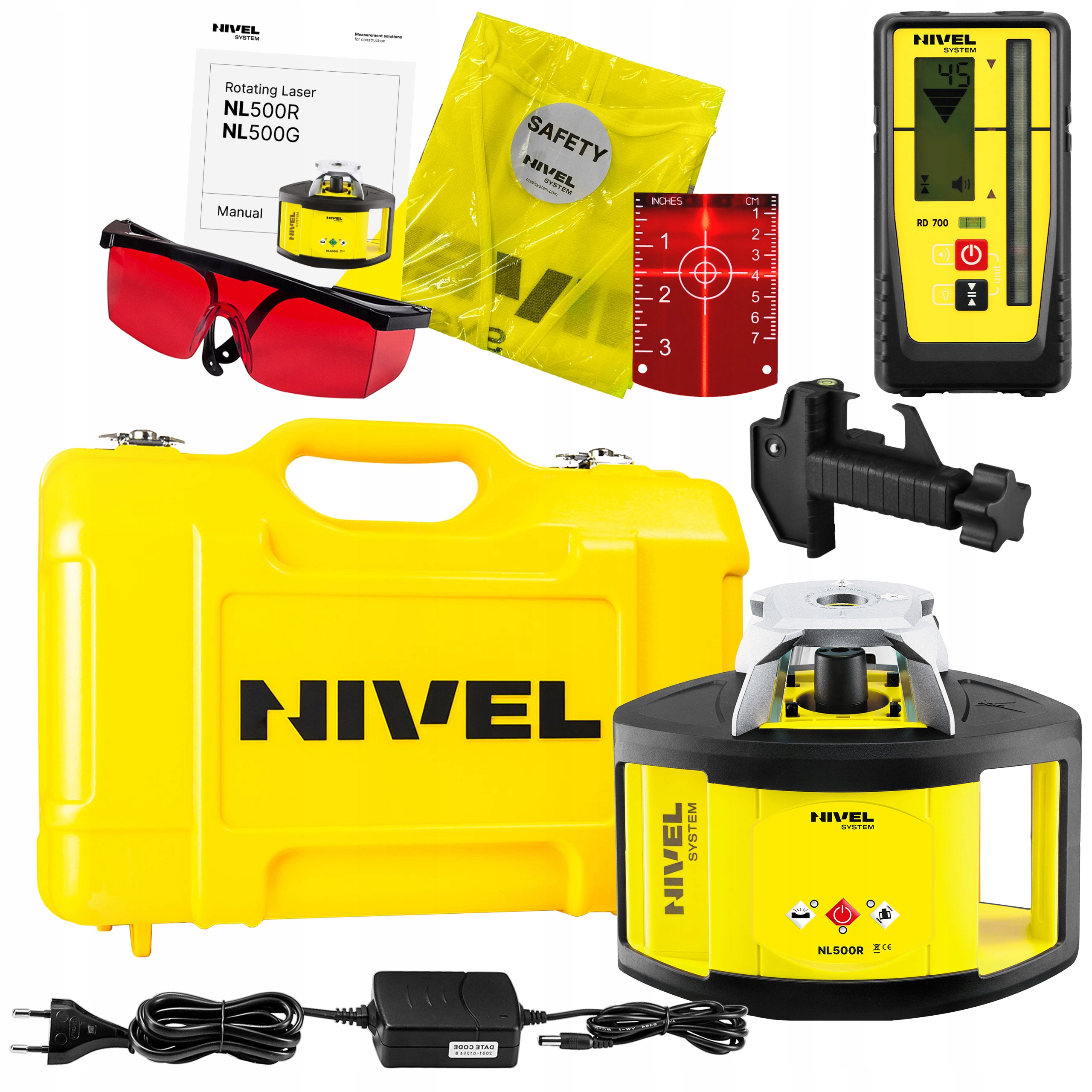 NIWELATOR OBROTOWY LASEROWY NIVEL SYSTEM NL500R CZERWONY CZUJNIK ... NIWELATOR OBROTOWY LASEROWY NIVEL SYSTEM NL500R CZERWONY CZUJNIK ...