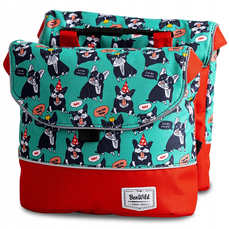 PODWÓJNA SAKWA ROWEROWA na bagażnik rowerowy dla DZIECI Torba na rower ...