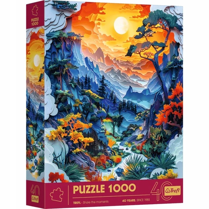 Trefl Puzzle 1000 elementów 40-lecie Paper Art Dolina (5900511400458) • Cena, Opinie ...