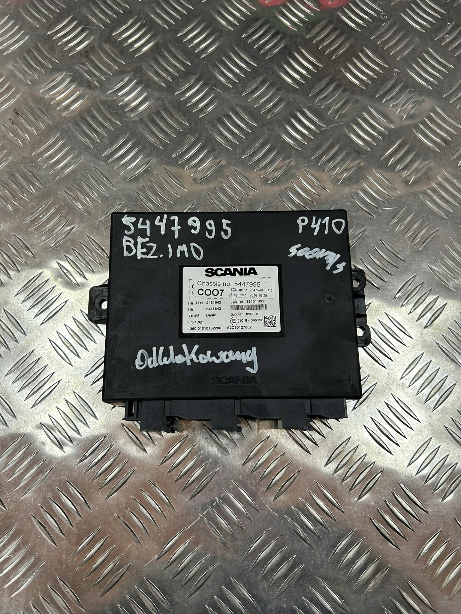 STEROWNIK KOMPUTER ECU COO7 SCANIA R EURO 6 za 1107.00PLN z Konin ...