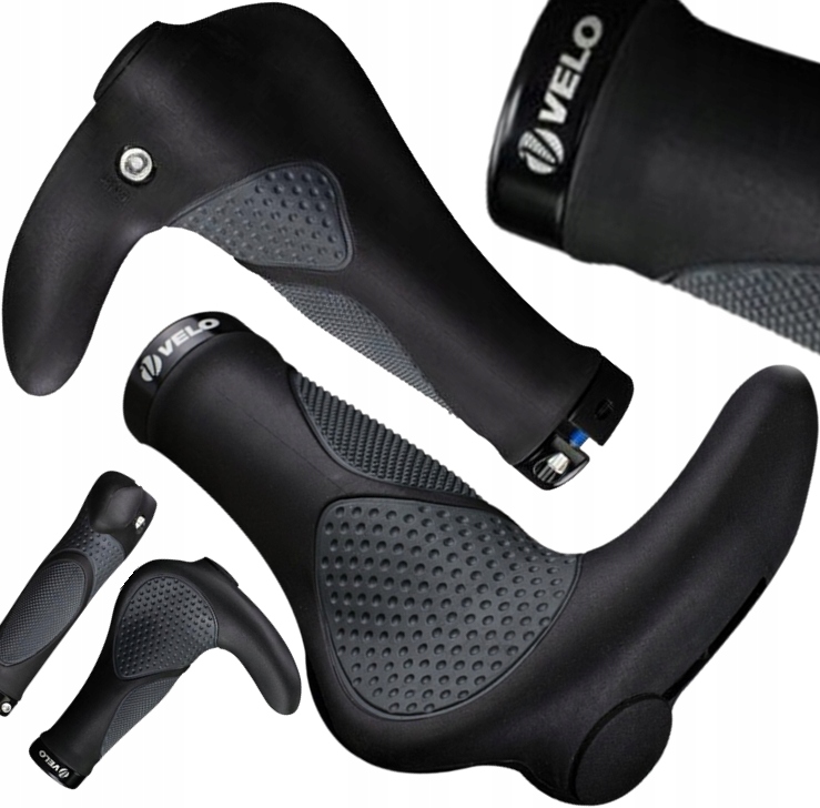 VELO CHWYTY GRIPY ROWEROWE RĄCZKI KIEROWNICY +ROGI - 5905247000699 ...