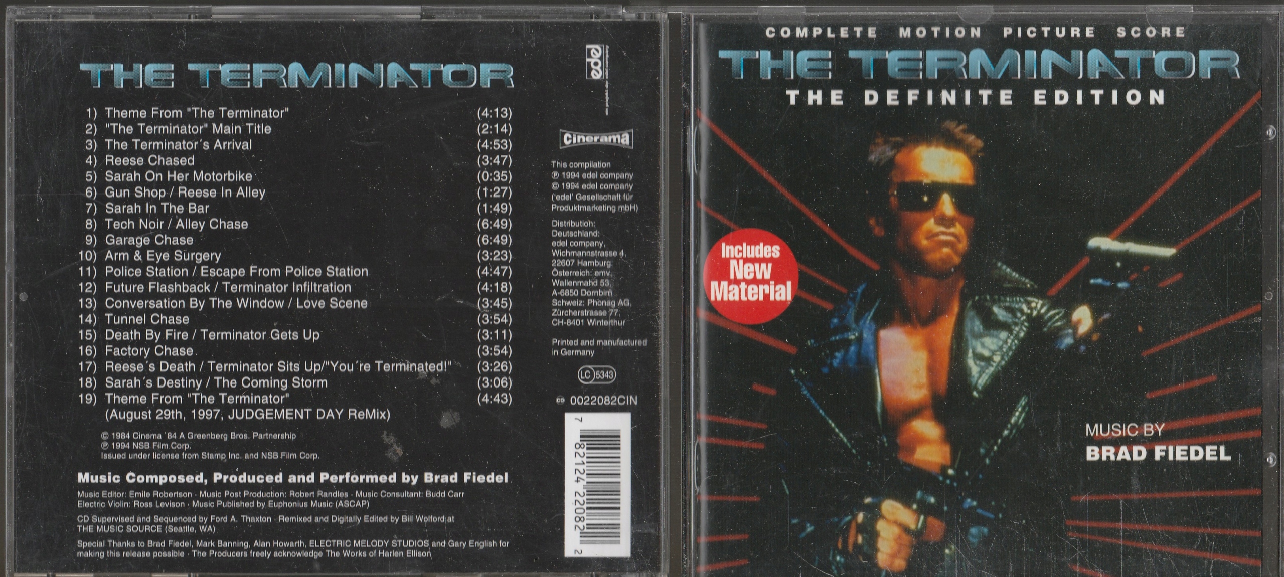 Płyta CD Brad Fiedel - The Terminator 1994 Soundtrack Muzyka Filmowa ...