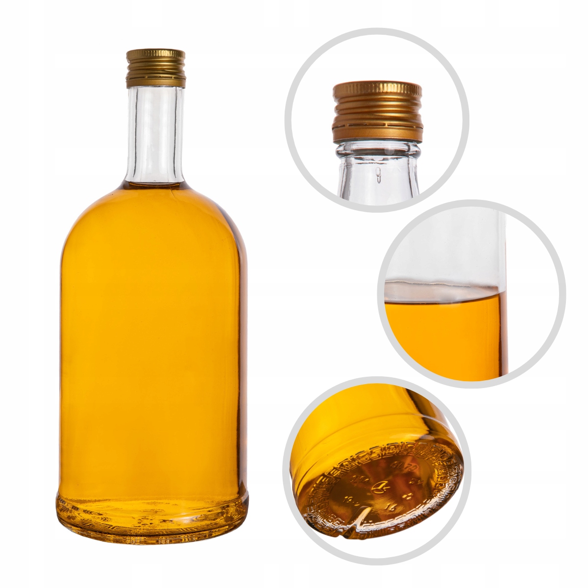 10x Butelka szklana NA WINO NALEWKĘ WÓDKI WESLE ŚLUB PREZENT 500 ml ...