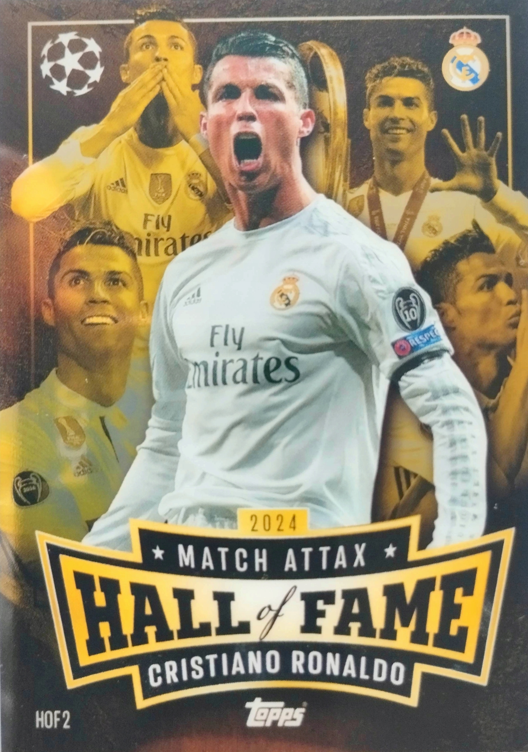 TOPPS MATCH ATTAX 2024-2025 HALL OF FAME CRISTIANO RONALDO Real Madrid ...