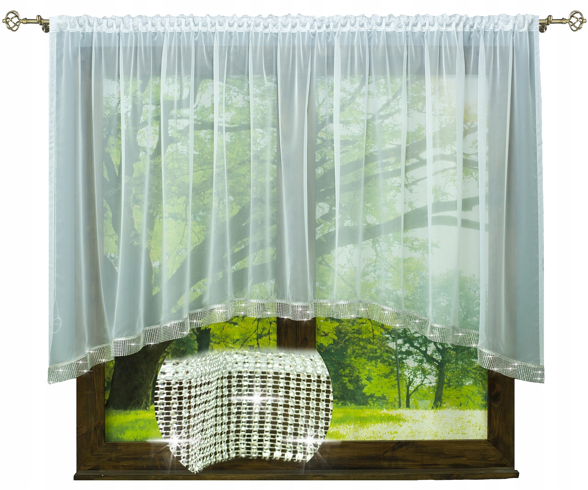 FIRANKI FIRANA GOTOWA WOAL TAŚMA CYRKONIE DIAMENTY • Cena, Opinie ...