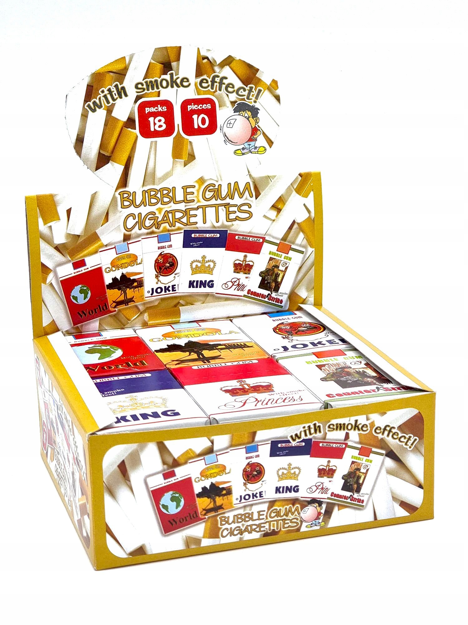 Guma papieros Evropa Dooel Bubble Gum Cigarettes 18 paczek x 10 sztuk ...
