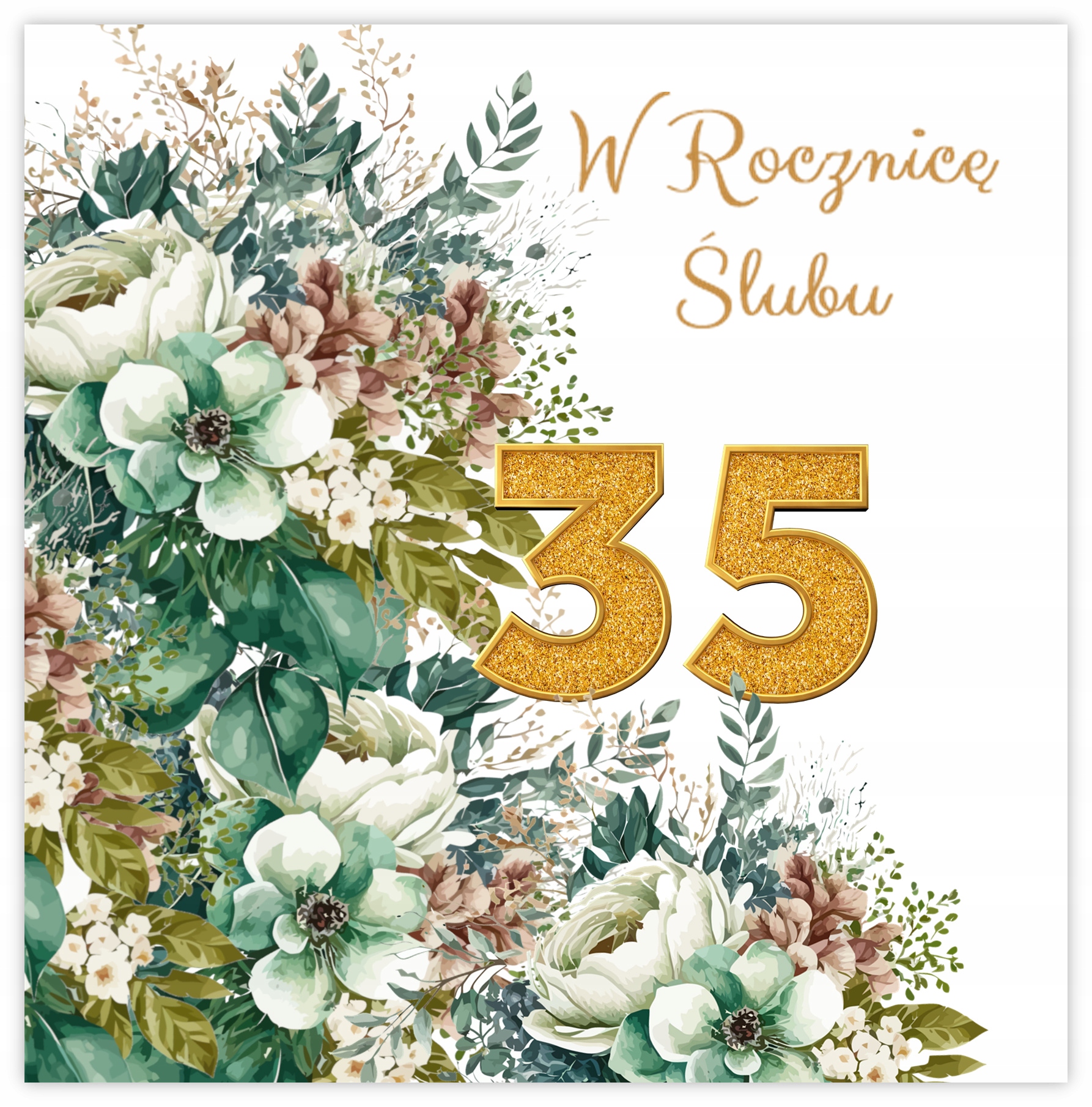KARTKA NA 35 ROCZNICĘ ŚLUBU KORALOWE GODY ROCZNICA ŚLUBU KOPERTA BIAŁA ...