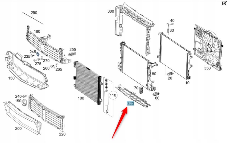 KIEROWNICA POWIETRZA DOLNA MERCEDES KLASA A B CLA A1775050200 za 113,20 ...