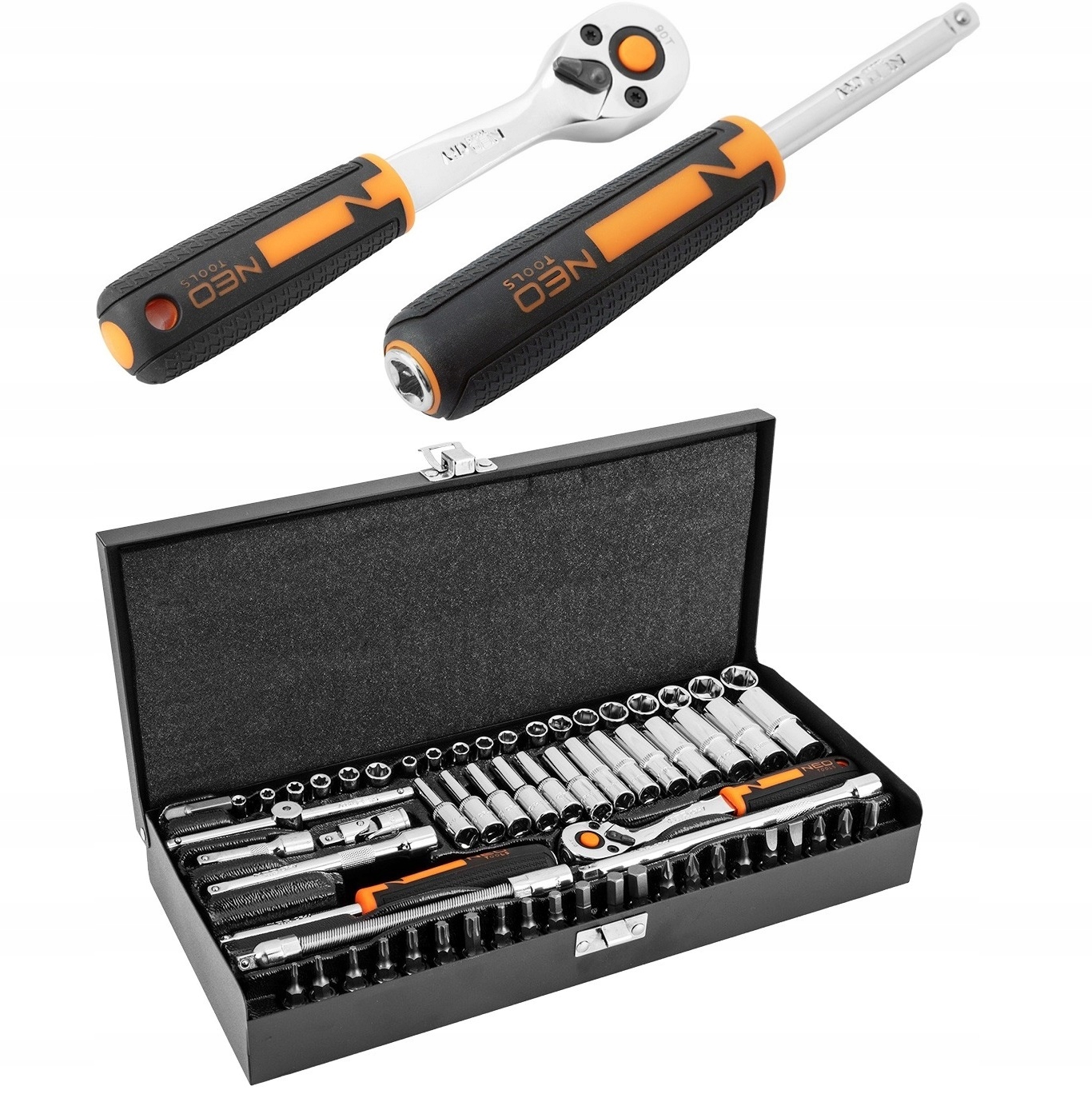 NEO Klucze nasadowe 1/4'' grzechotka zestaw 63 szt 10-008 za 222 zł z ... NEO Klucze nasadowe 1/4'' grzechotka zestaw 63 szt 10-008 za 222 zł z ...