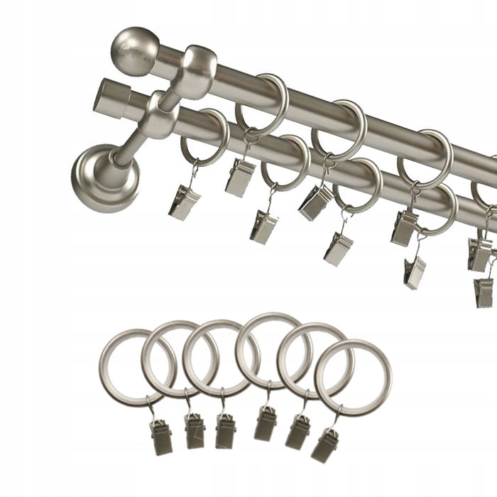 Modny karnisz do salonu 240 cm chrom mat satyna (5904104197251) • Cena ...