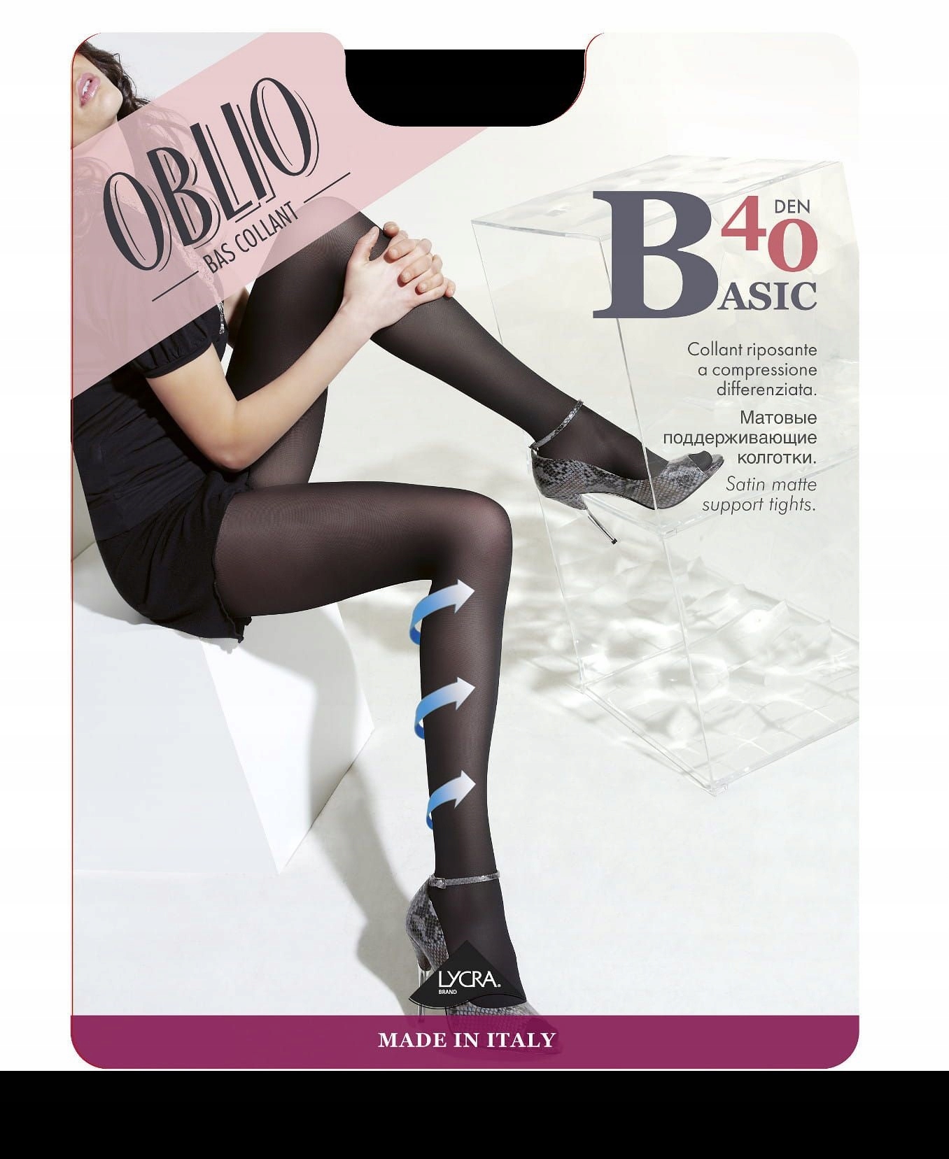 OBLIO BASIC 40 DEN Rajstopy 2-M / NERO (8000577013382) • Cena, Opinie • Rajstopy 14767584722 ...