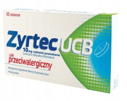 Zyrtec UCB, 10 mg, tabletki powlekane - łagodzi objawy związanych z ...