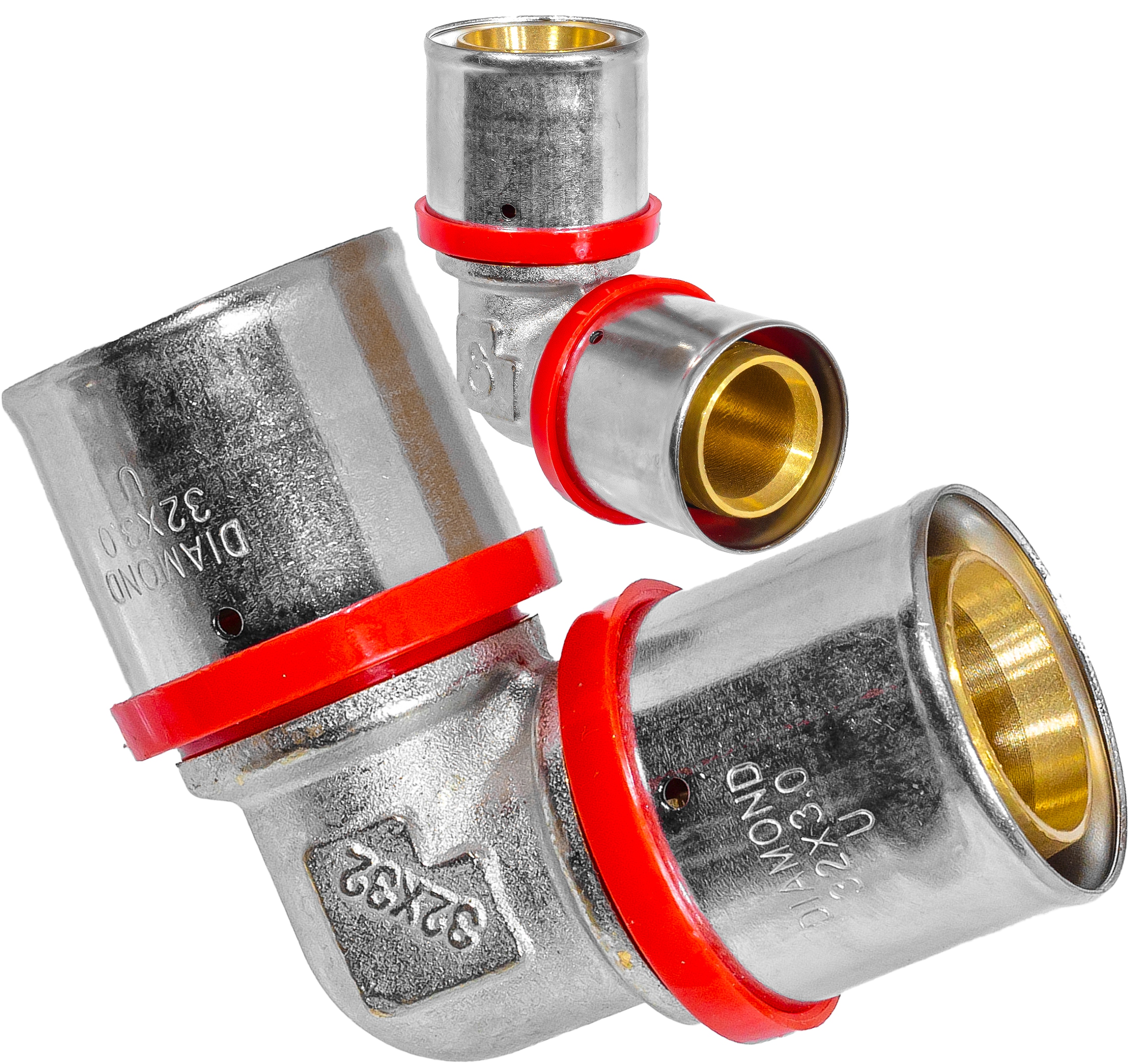 KOLANO KOLANKO RÓWNOPRZELOTOWE ZAPRAS PEX ALUPEX 32 x 32 mm TYP SZCZĘK ...