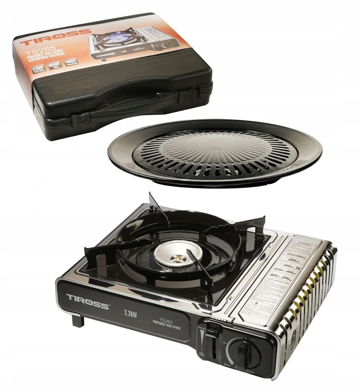 TURYSTYCZNA KUCHENKA GAZOWA TIROSS inox + GRILL - 5906438205534 ...