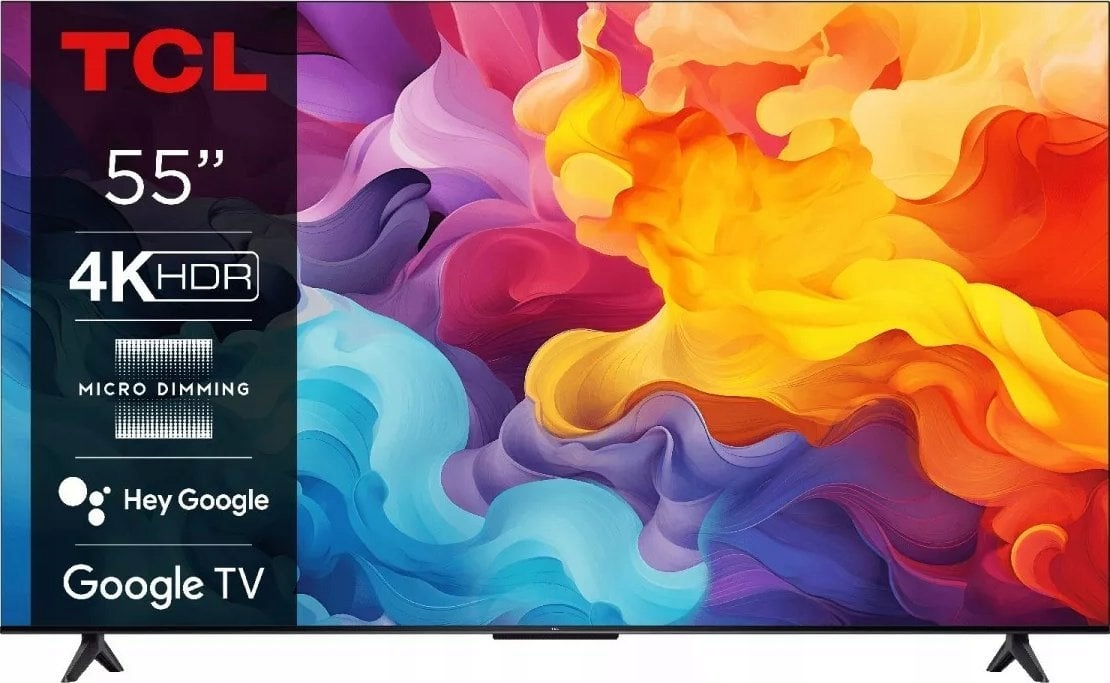 Telewizor 55 cali LED TCL 55V6B Google TV 4K UHD czarny - Sklep, Opinie, Cena w Allegro