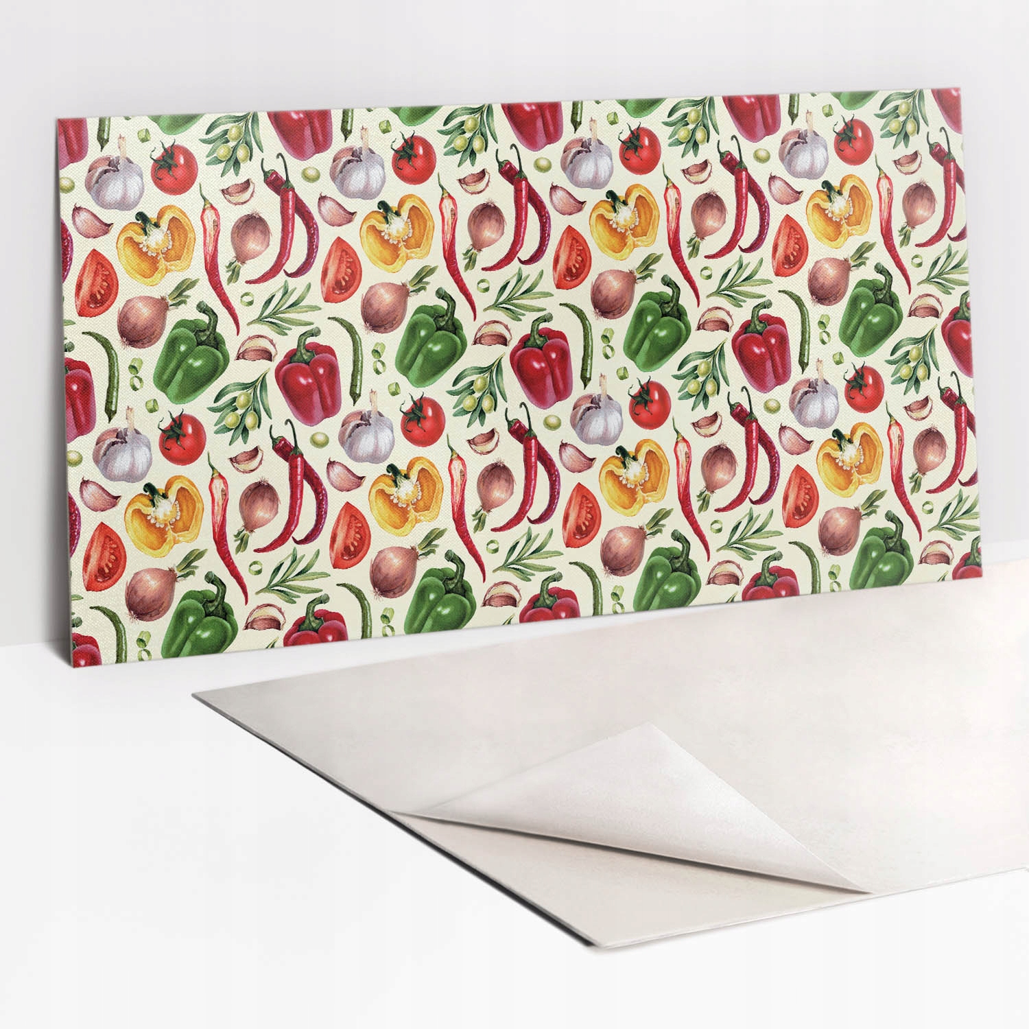 Winylowy panel samoprzylepny na ścianę Kolorowe rysunkowe warzywa ...