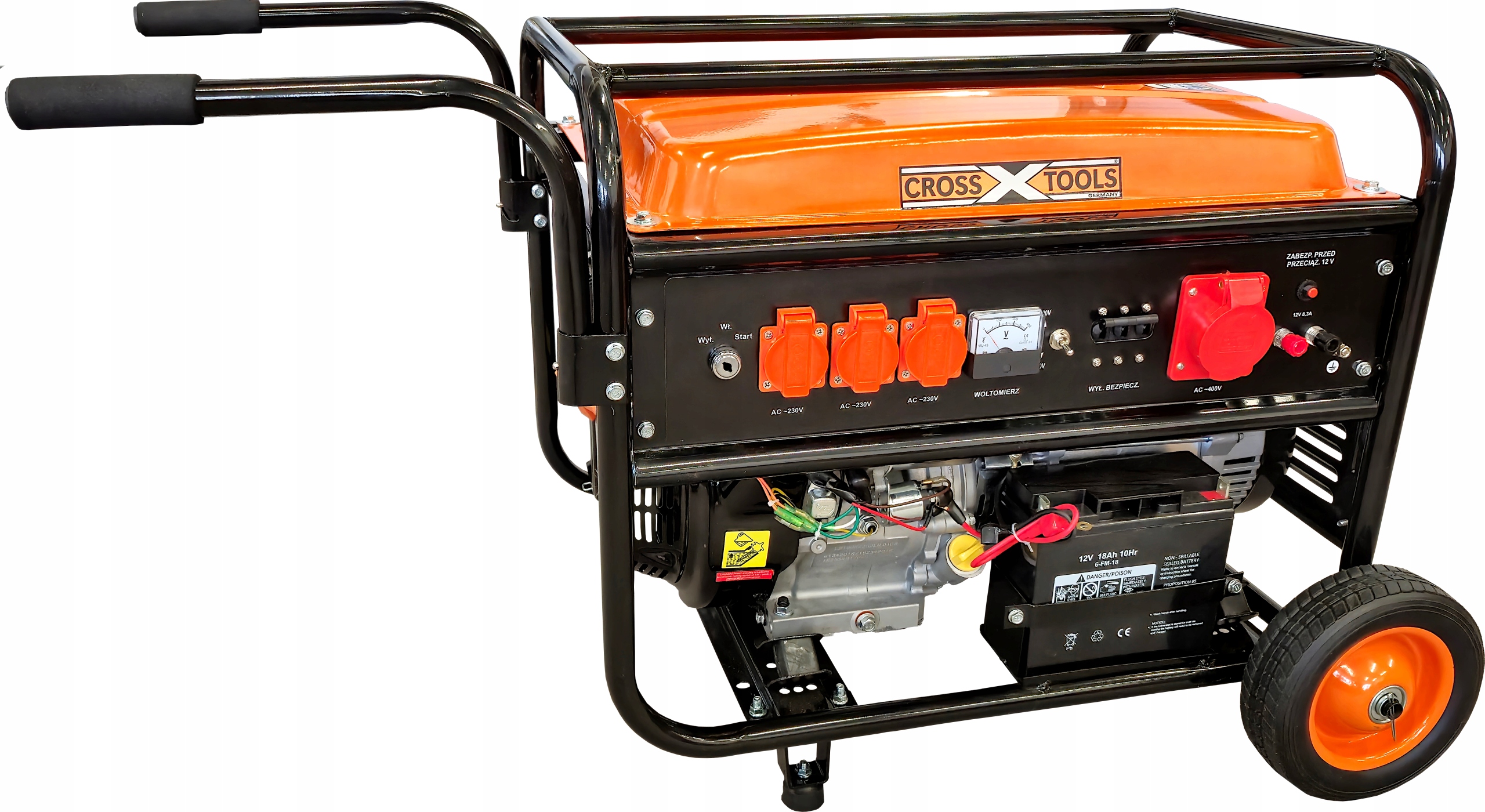 Agregat prądotwórczy generator prądu 7,2kW 12/230/400V 3FAZY AVR DUAL ...