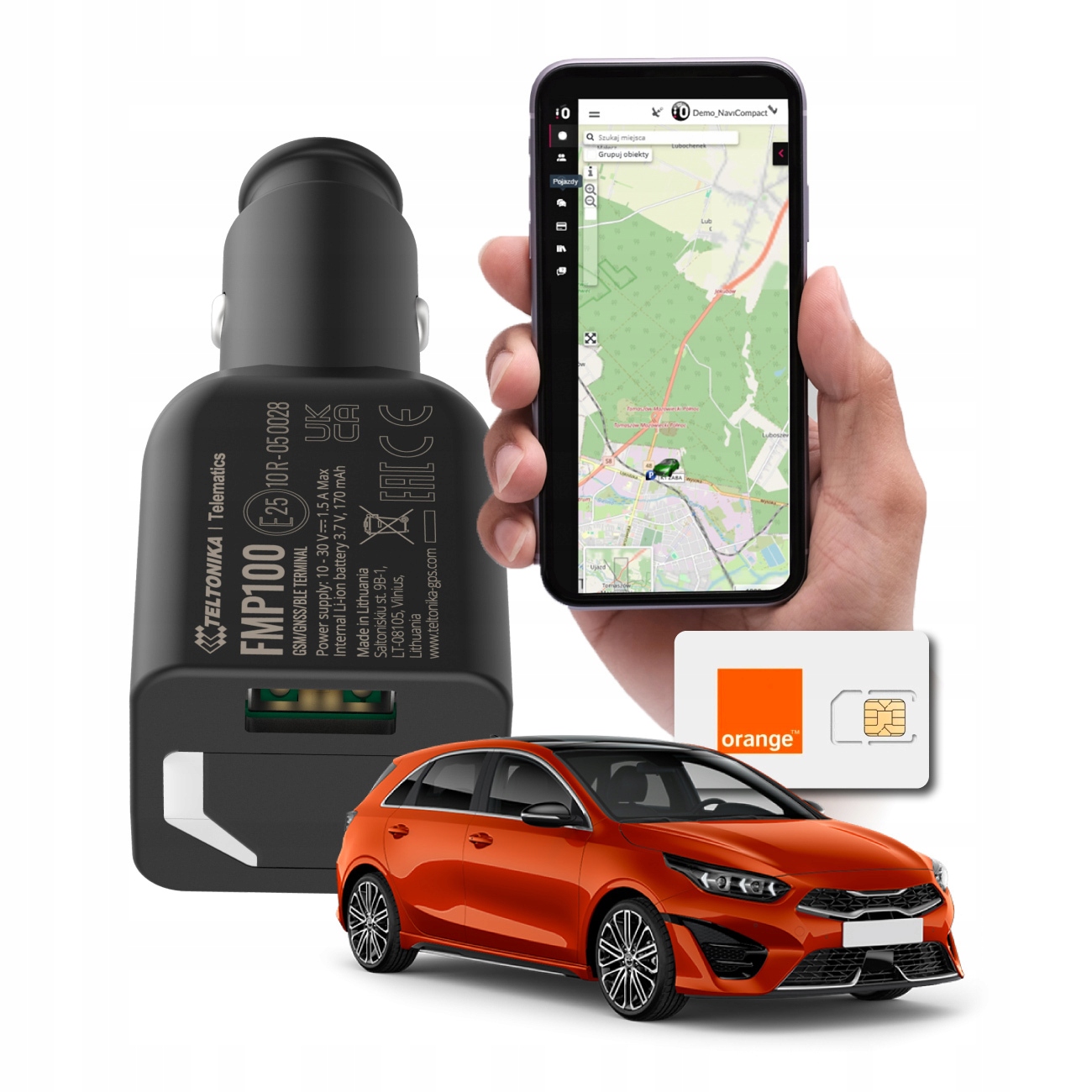 GPS lokátor do auta lodního motocyklu do zapalovače SIM + aplikace v ...