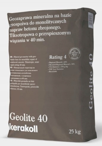 Kerakoll GEOLITE 40 zaprawa naprawcza naprawa betonu 25kg 2-40mm (81794) • Cena, Opinie • Tynki ...